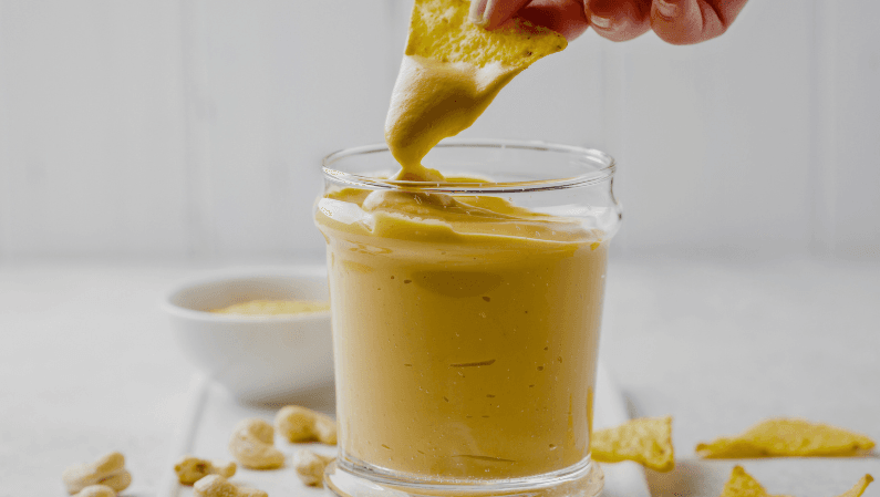 Vegan Nacho Cheese (only 3 ingredients!) - Clean Cooking with Caitlin
